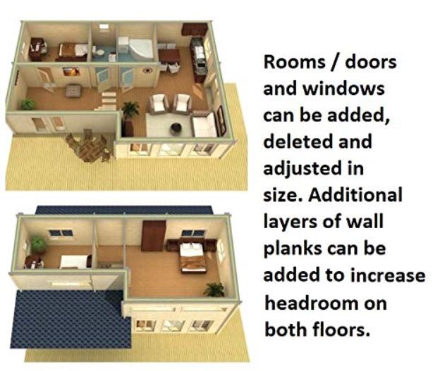 Allwood Eagle Point Prefabricated House interior On Amazon | Boomers Daily