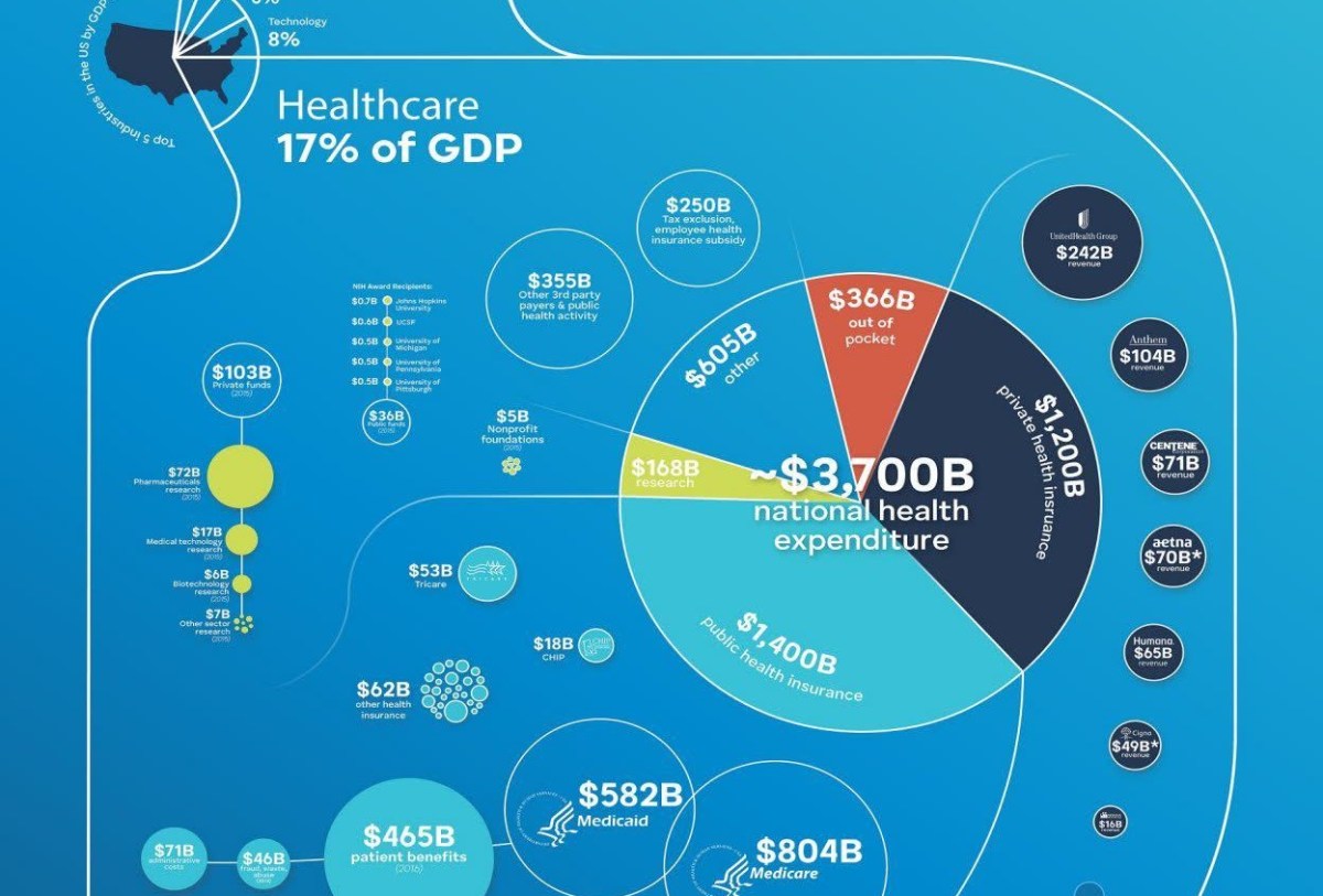 Infographic: “The Economics Of U.S. Healthcare” In 2020 | Boomers Daily