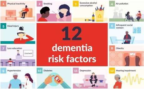Infographic: ’12 Dementia Risk Factors’ (The Lancet) | Boomers Daily