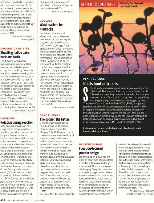 TOP JOURNALS: RESEARCH HIGHLIGHTS FROM SCIENCE MAGAZINE (JAN 29, 2021 ...