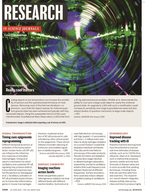 TOP JOURNALS: RESEARCH HIGHLIGHTS FROM SCIENCE MAGAZINE (JUNE 18, 2021 ...