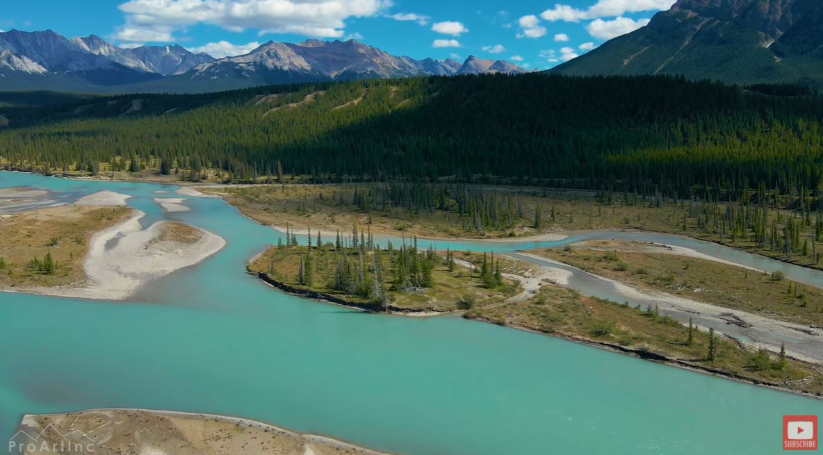 Aerial Views: Cline River, Alberta, Canada (4K) | Boomers Daily