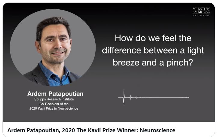 Neuroscience: Ardem Patapoutian On Human Sense Of Touch (Podcast ...