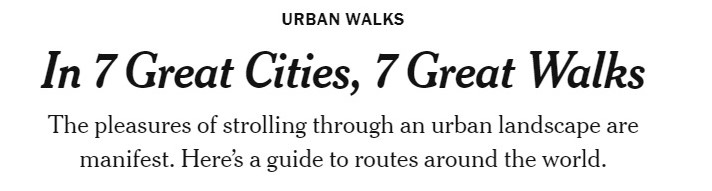 Travel: 7 Great ‘City Walks’ | Boomers Daily
