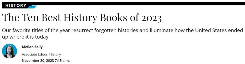Reviews: The Ten Best History Books Of 2023 | Boomers Daily