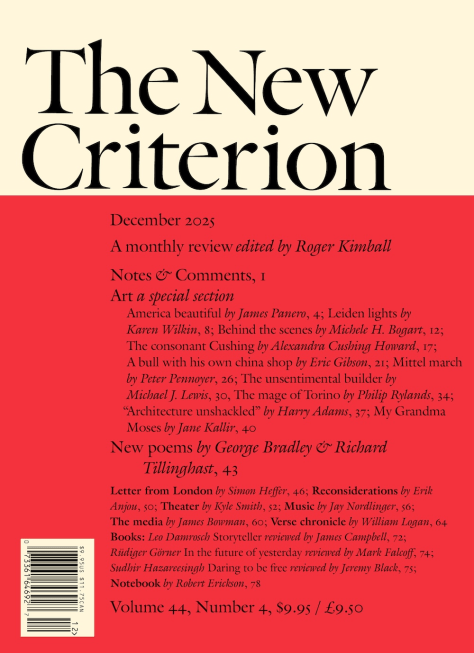 The New Criterion – December 2025 Preview | Boomers Daily